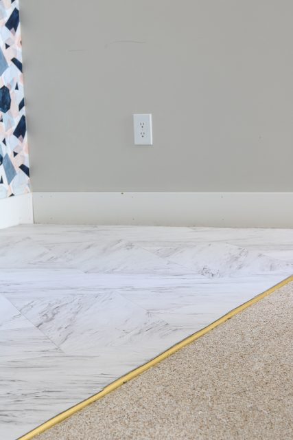 DIY Faux Marble Desk Chair Mat - Living Letter Home