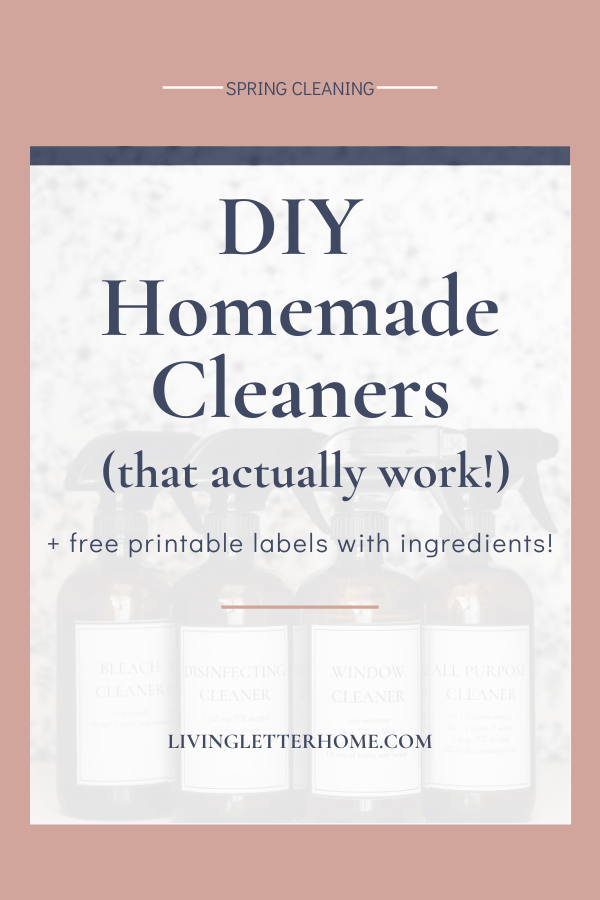4 DIY Homemade Cleaners + Free Printable Labels That Actually WORK ...