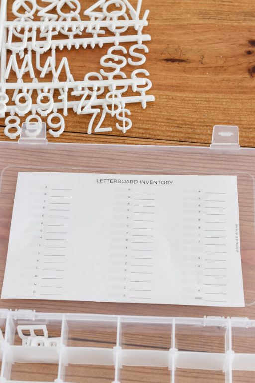 How To Organize Letterboard Letters - Living Letter Home