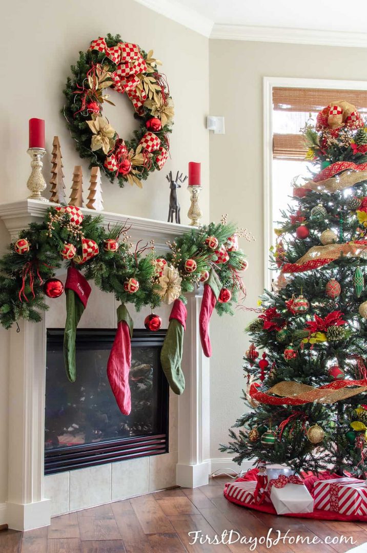 STUNNING Red & Gold Christmas Tree Decorating Ideas | LLH