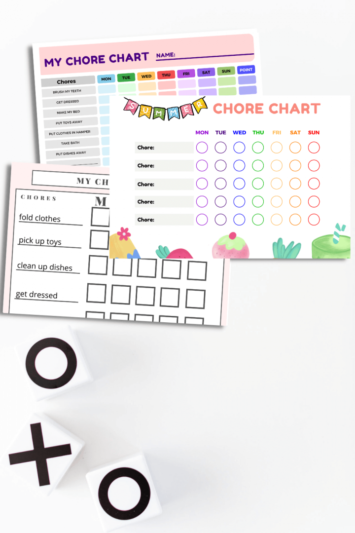*FREE* Printable Summer Chore Charts for 5 Year Olds - LLH
