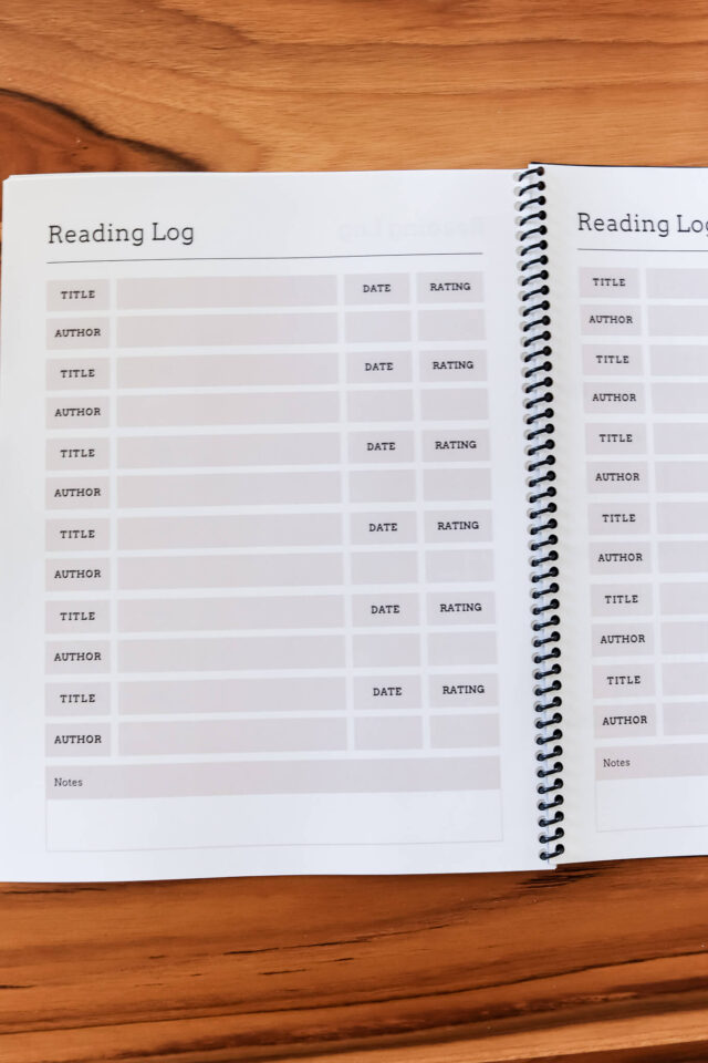 Book Log Tracker Free Printable - Living Letter Home