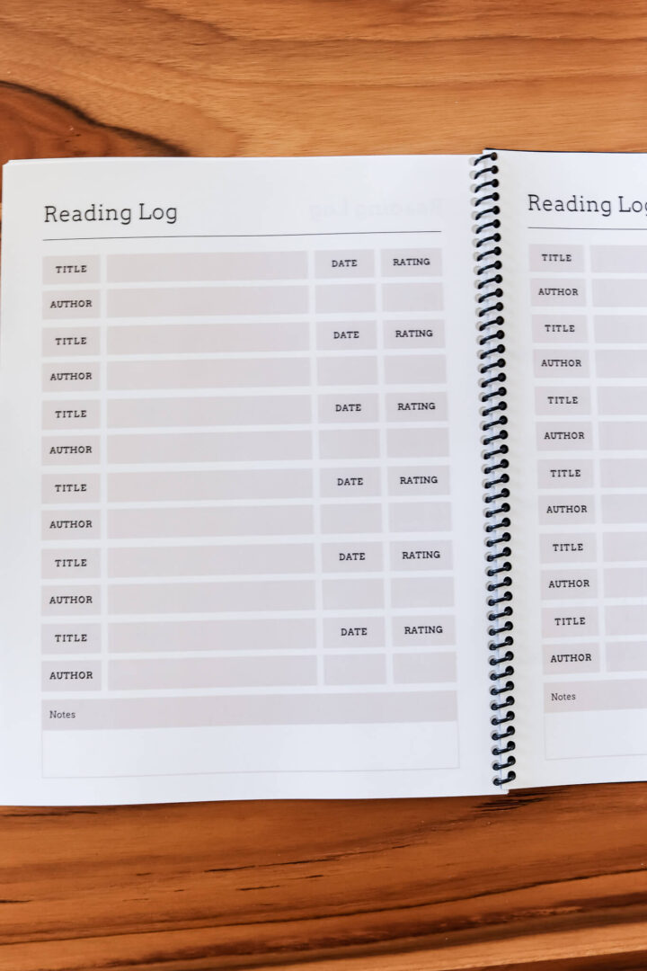 Book Log Tracker Free Printable - Living Letter Home